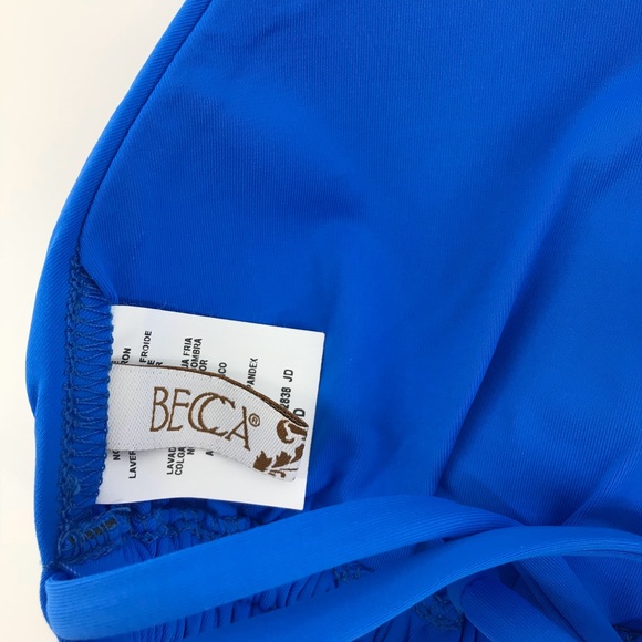 BECCA | Swim | Becca Sz Dd Color Code Halter Bikini Top Blue New | Poshmark